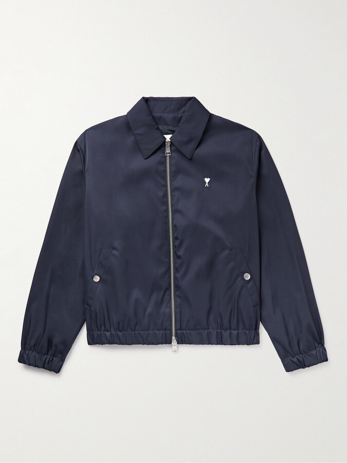AMI Paris Logo-Embellished Twill Blouson Jacket - ShopStyle