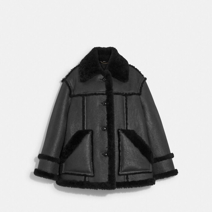 Coach Statement Shearling Jacket - ShopStyle