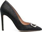 Dee Ocleppo 100mm Crystal-Embellished Logo Pumps - ShopStyle
