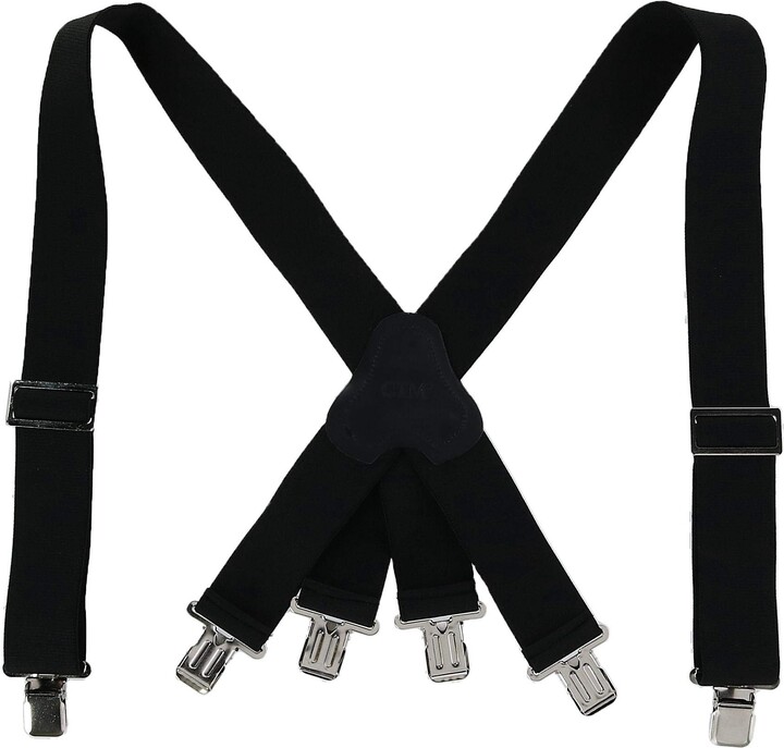 CTM Men's Elastic Clip-End 2 Inch Fireman Braces - ShopStyle Belts