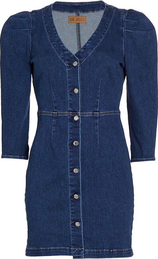 Le Jean Selena Denim Minidress - ShopStyle