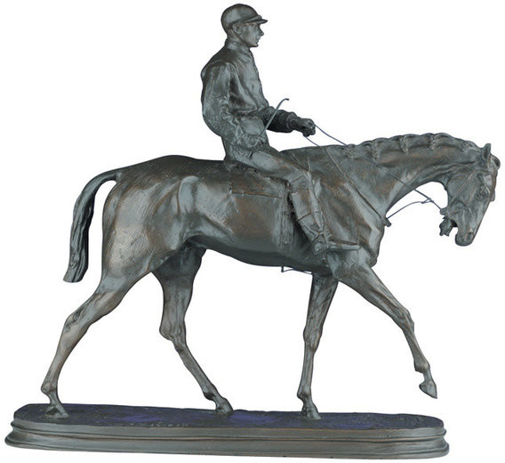 Ok Casting Large Mene Jockey Boy And Horse Sculpture - ShopStyle Figurines