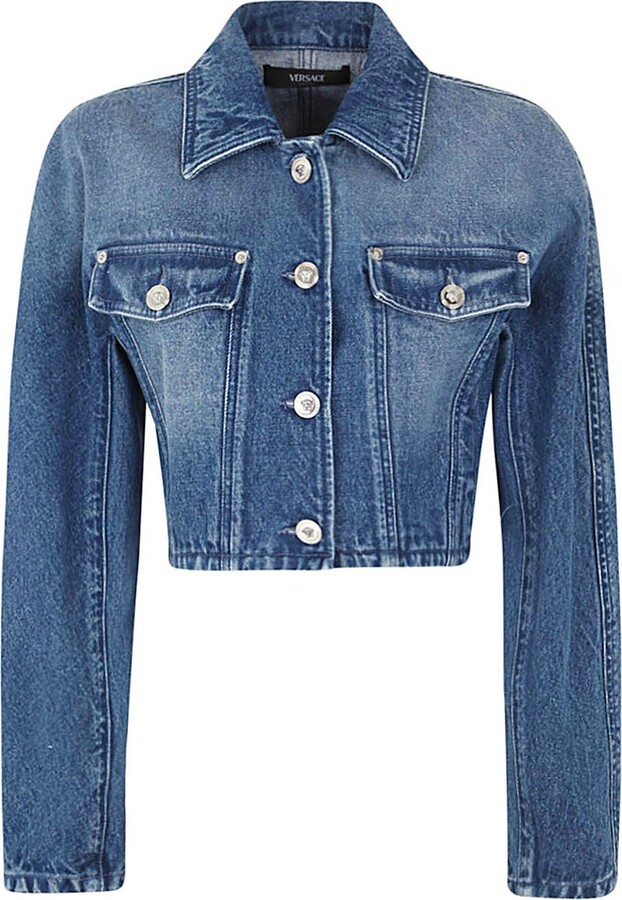 Versace Stone Wash Denim Jacket Fabric With Special Compund - ShopStyle