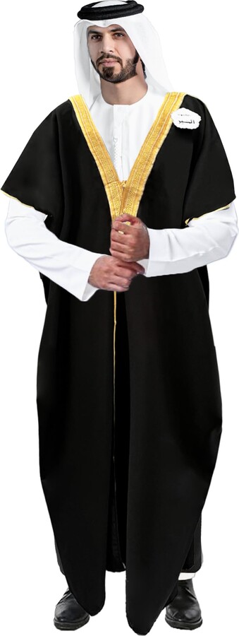Desert Dress Bisht Cloak Arab Dress Thobe Saudi Mens Robe Eid Coat ...
