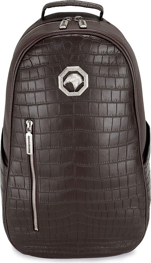 Stefano Ricci Men's Crocodile Backpack - Dark Brown - ShopStyle