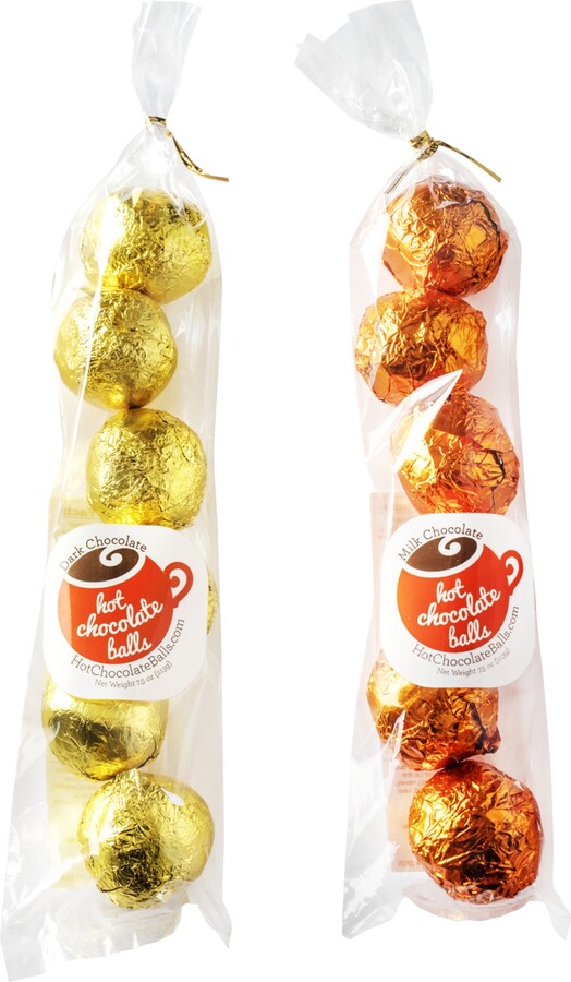 Hot Chocolate Balls Milk and Dark Hot Chocolate Sampler, 2 Bar Pack ...