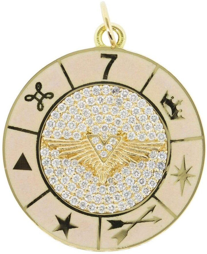 Foundrae Large Blush Wings Wheel Medallion - ShopStyle Charms