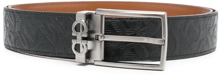 Ferragamo Monogram Leather Belt - ShopStyle