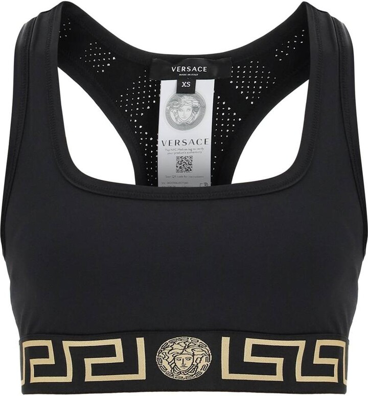 Versace sports bra with greca border - ShopStyle