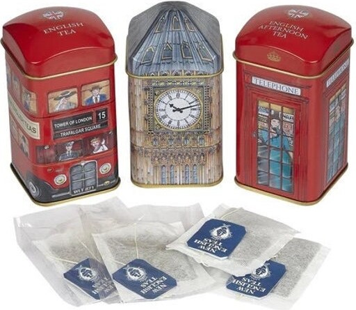 Etsy Traditions Of London Set 3 Tea Tins 28 Teabags English Breakfast ...