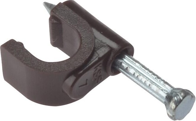 Forgefix Cable Clip Round Coax Brown 6-7Mm Box 100 - ShopStyle