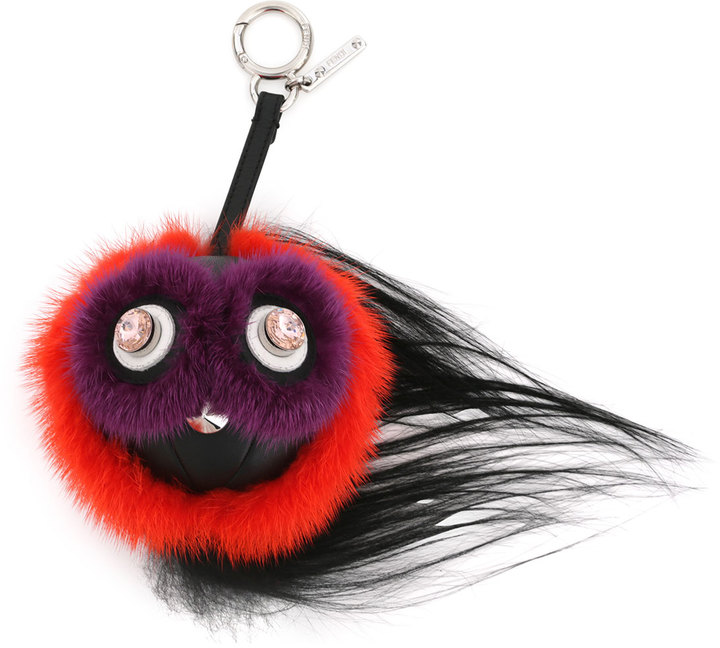 Fendi Monster Fur Charm w/Beak, Orange Multi - ShopStyle Key Chains