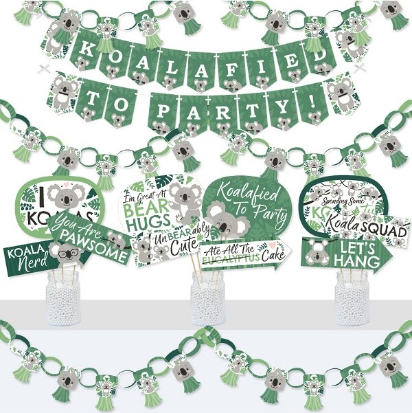 Big Dot of Happiness Koala Cutie - Banner and Photo Booth Decorations ...