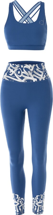 Women's Bernessi Blue Bra-Leggings Set - ShopStyle Sports Bras & Underwear