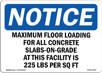 SignMission Notice - Maximum Floor Loading for All Concrete Sign ...
