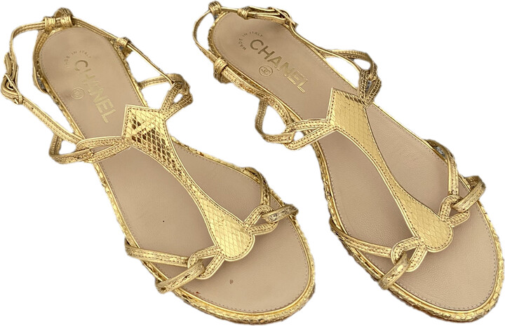 Chanel Python sandal - ShopStyle