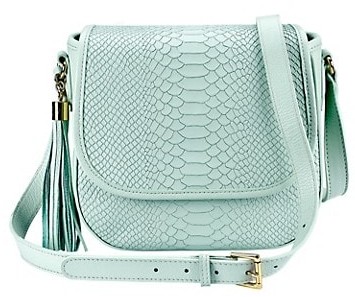 GiGi New York Kelly Python-Embossed Leather Saddle Bag - ShopStyle