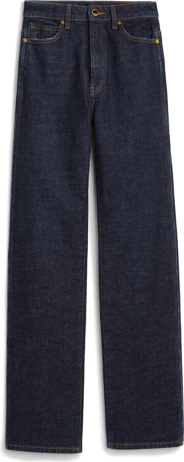 KHAITE Danielle High-Rise Straight-Leg JeansWash - ShopStyle