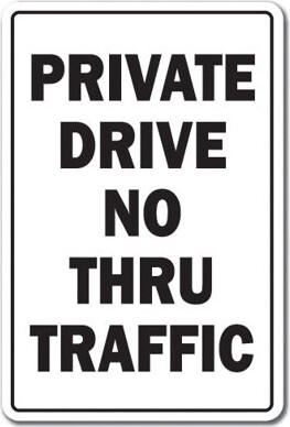 SignMission Private Drive No Thru Traffic Sign - ShopStyle Home Office