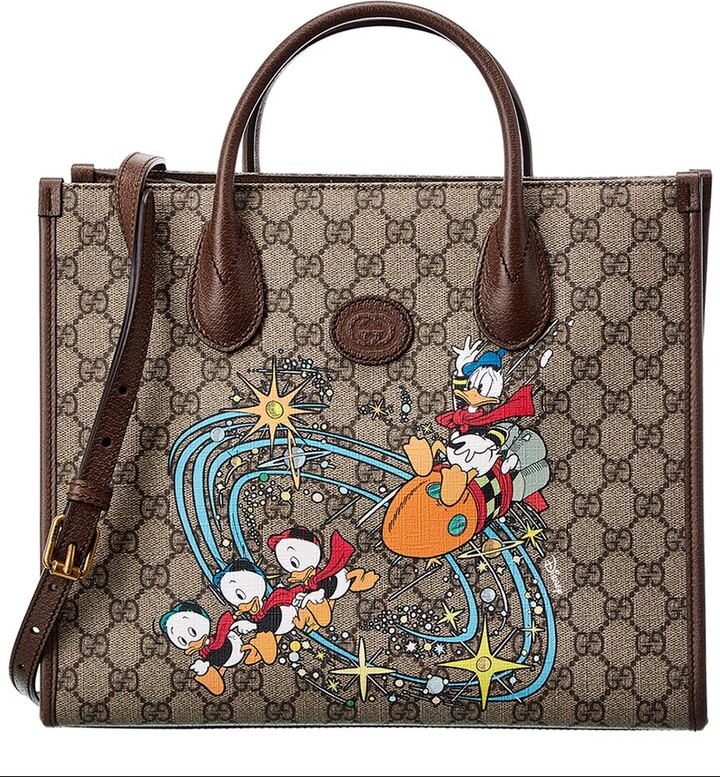 Gucci X Disney Donald Duck Gg Supreme Canvas & Leather Tote - ShopStyle