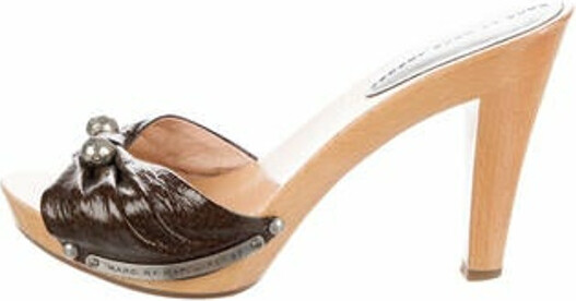 Marc by Marc Jacobs Patent Leather Slides - ShopStyle