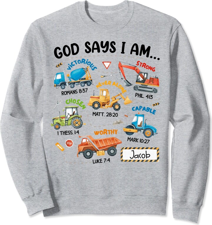 Construction Operator God Says I Am Construction Christian Bible Truck ...