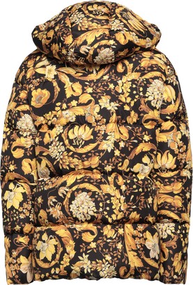 Versace La Greca print puffer jacket - ShopStyle