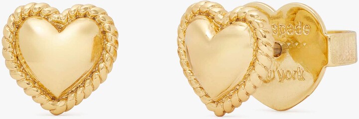 Kate Spade Golden Hour Mini Heart Studs - ShopStyle Earrings