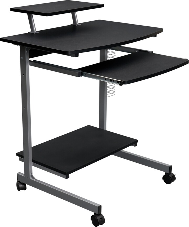 Simplie Fun Compact Computer Cart With Storage, Graphite - ShopStyle