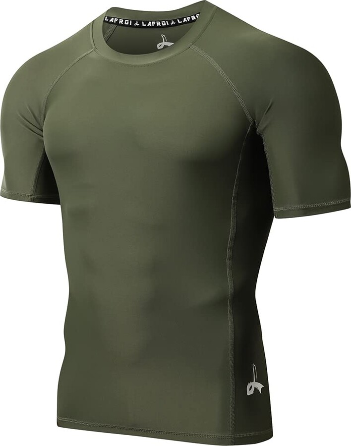 LAFROI Men's Short Sleeve UPF 50+ Baselayer Skins Compression Rash ...