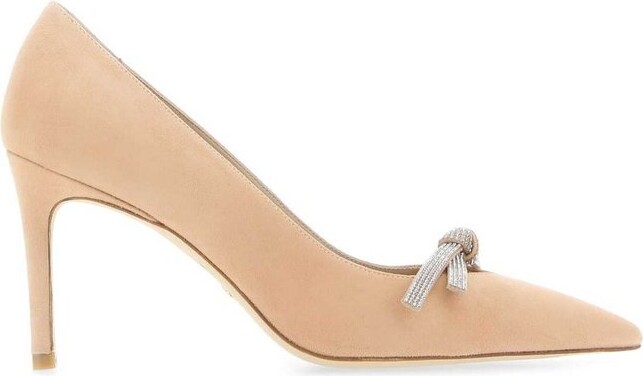 Stuart Weitzman Embellished Bow Pumps - ShopStyle