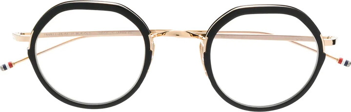 Thom Browne Eyewear Oval Frame Glasses - ShopStyle Sunglasses