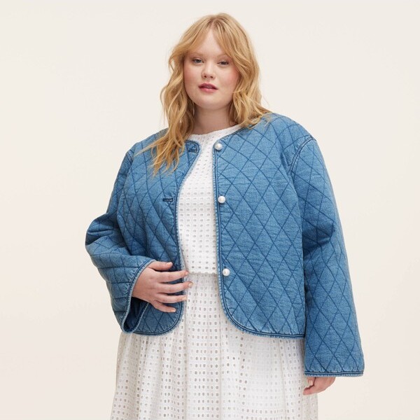 Women's Quilted Denim Jacket - kate spade new york x Target Medium Blue ...