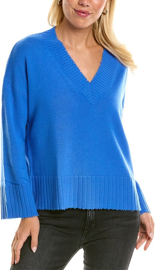 Autumn Cashmere Frayed Edge Oversized Boxy Cashmere Sweater - ShopStyle