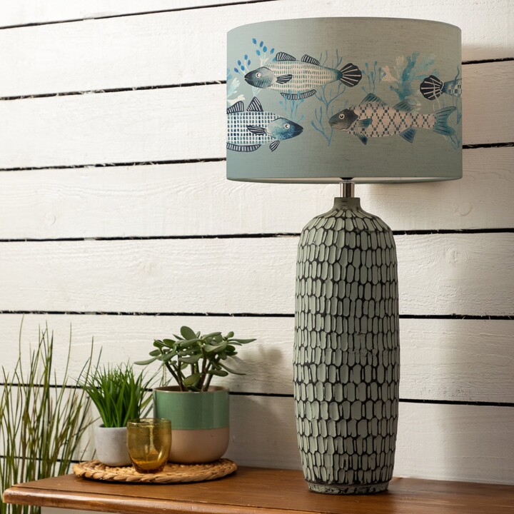 Voyage Maison Stornoway Table Lamp with Barbeau Shade Seafoam (Blue ...
