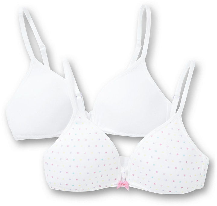 Marks and Spencer 2 Pack Assorted Modesty Panel Padded Bras (Older ...
