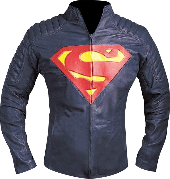 Suiting Style Mens Smallville Clark Kent Man of Steel Superman Leather ...