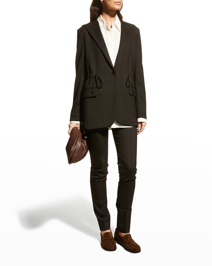 Theory Hooded Drape Double-Knit Jacket - ShopStyle Day Dresses