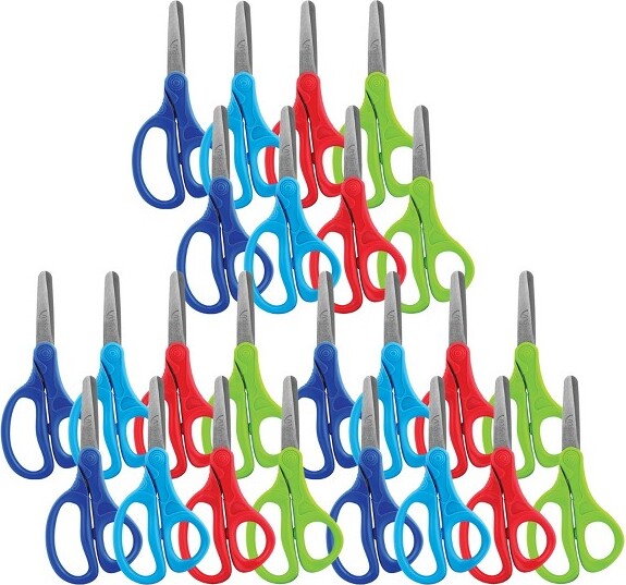 Maped® Essentials Kids Scissors 5", Blunt, Assorted Colors, Pack of 24 ...