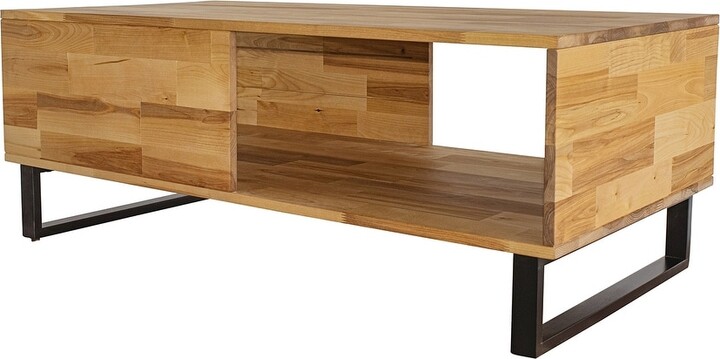 ComfyStyle Solid Wood Media Console Wood Craft Metal Legs for TV Table ...