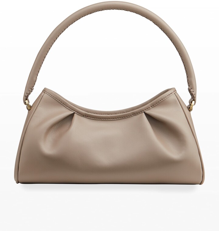 Elleme Dimple Smooth Leather Pleated Shoulder Bag - ShopStyle