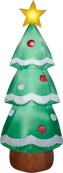Gemmy Christmas Airblown Inflatable Tree OPP, 7 ft Tall, Multi ...
