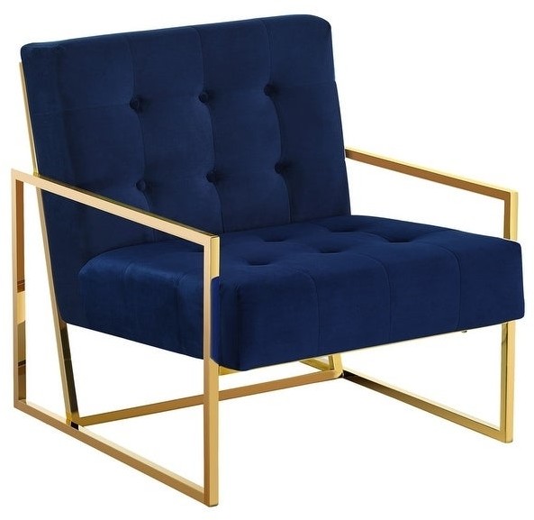 BestMasterFurniture Best Master Furniture Gold Frame with Velvet Arm ...