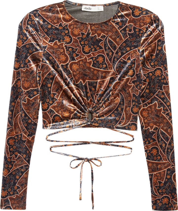 Elodie K Velvet Crop Top - ShopStyle