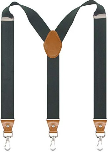 Doloise Mens Suspenders with 3 Swivel Hooks Belt Loops 1.4 Inch Wide ...
