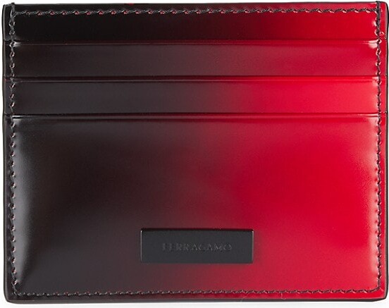 Ferragamo Men's Dual Tone Card Case - Flame Red Nero - ShopStyle Wallets