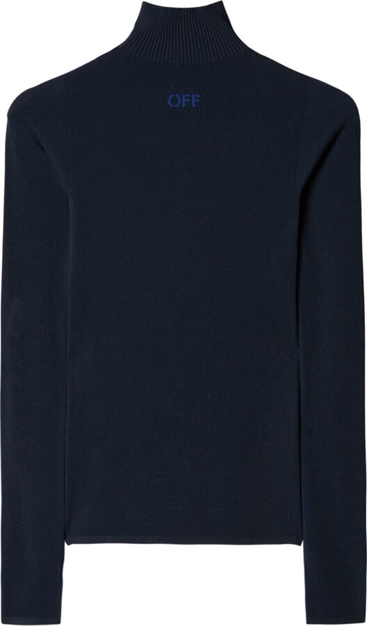 Off-White OFF-logo high-neck jumper - ShopStyle Sweaters