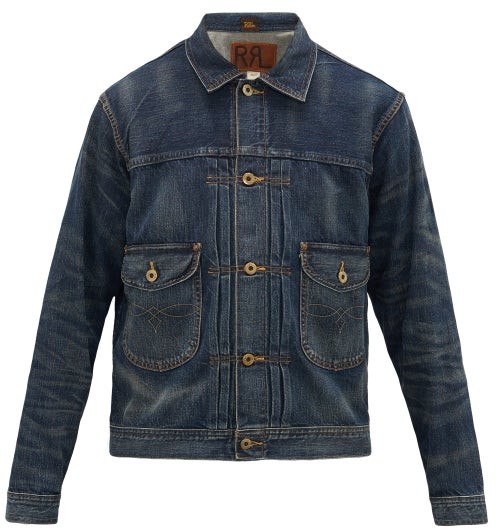 Ralph Lauren RRL Cowboy Patch-pocket Denim Jacket - Dark Blue - ShopStyle