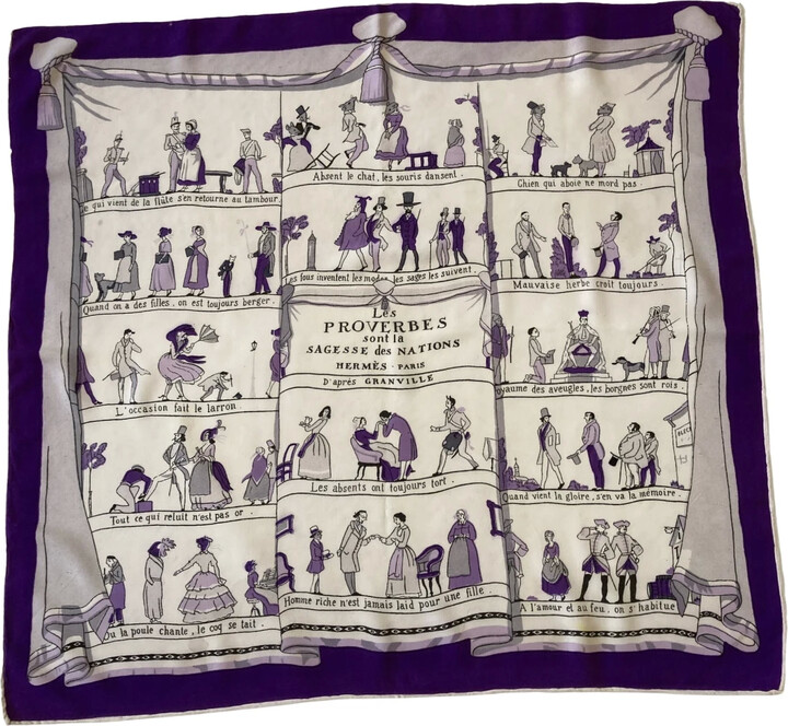 Hermes Carré 90 wool silk handkerchief - ShopStyle Hair Accessories