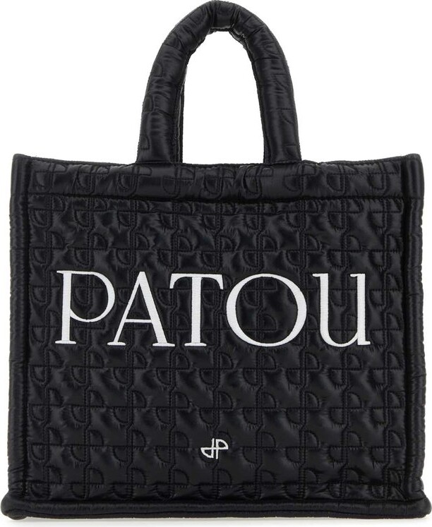 Patou Logo-Embroidered Quilted Top Handle Bag - ShopStyle